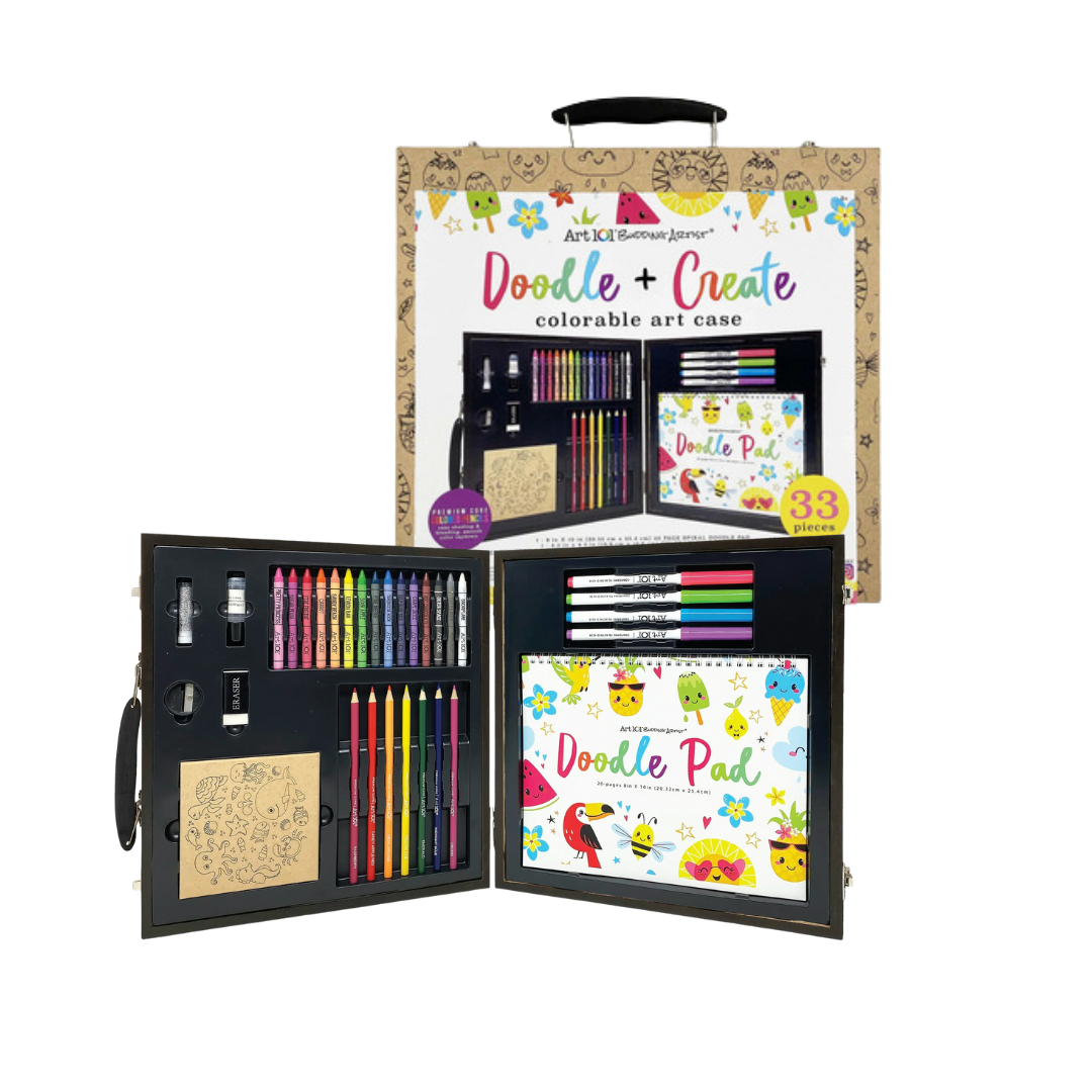 Maletín de Arte Coloreable Art 101 | Kit Dibujo 33 Piezas – Farmacias Savia