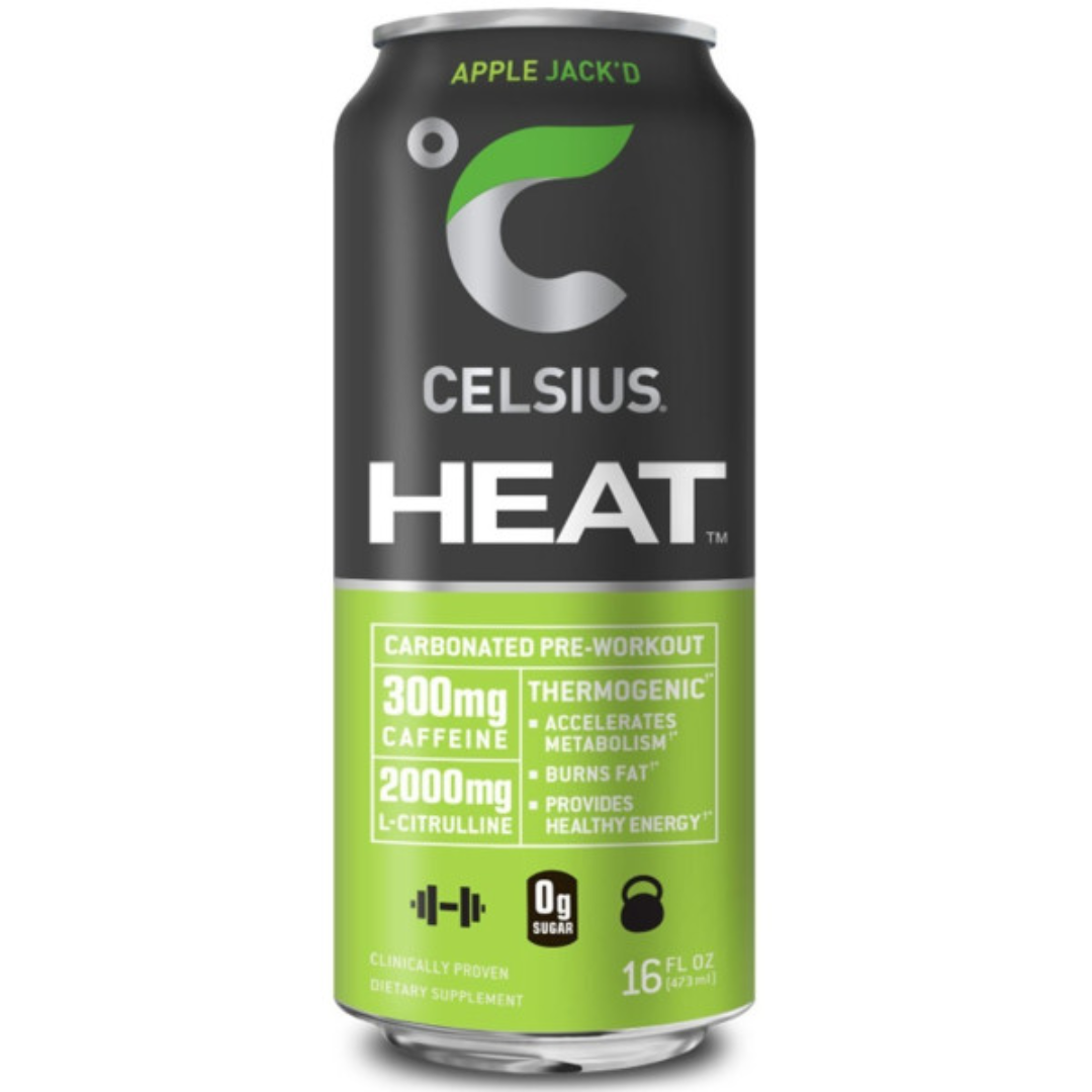 Celsius Heat Apple Jack'd 16oz | Pre-Workout Termogénico | Farmacia ...