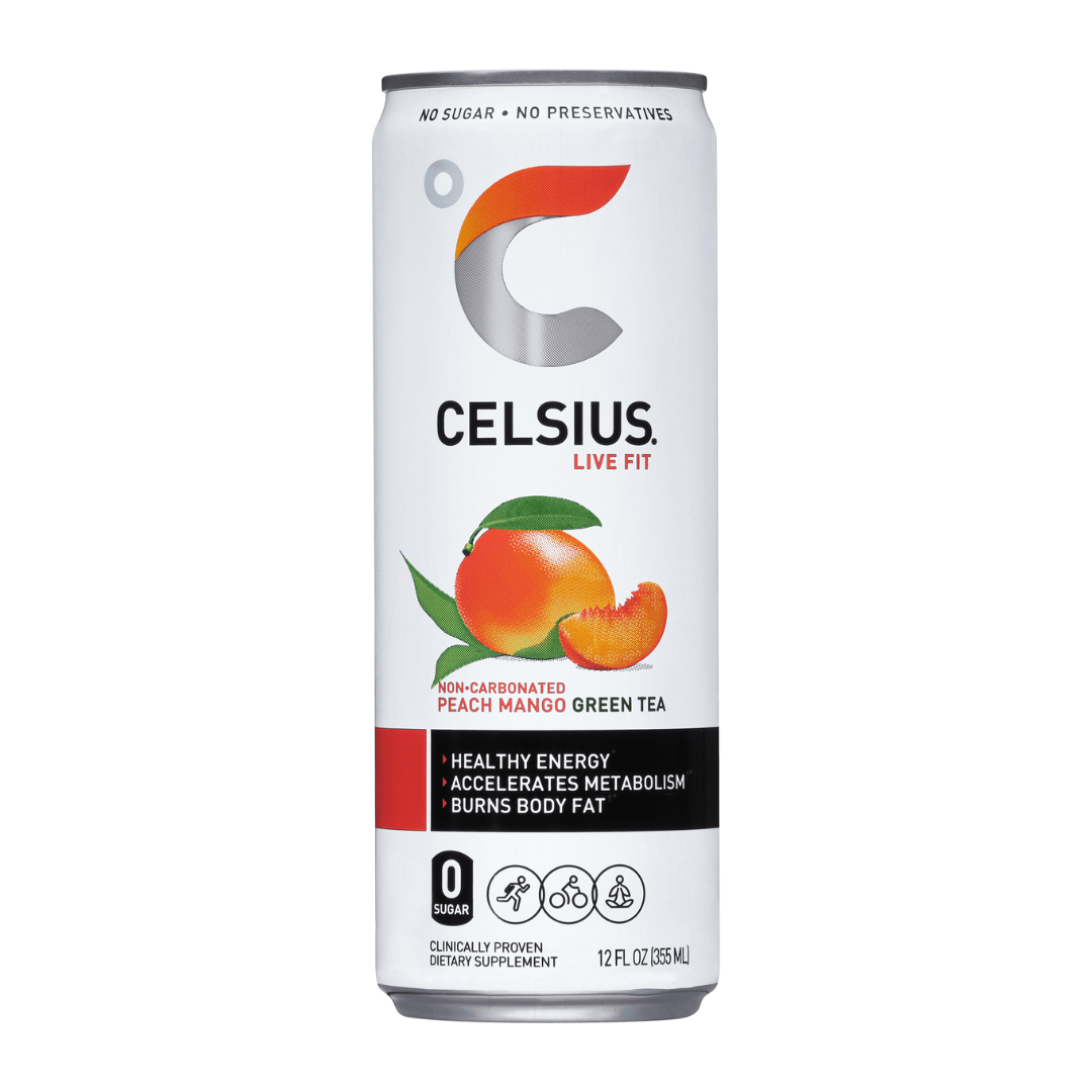 Celsius Peach Mango Green Tea 12oz | Farmacia Savia – Farmacias Savia